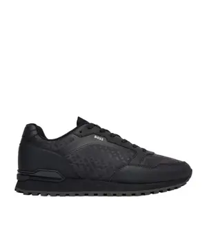 Hugo Boss Parkour Monogram Low-top Sneakers - Black