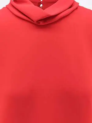 Valentino Garavani Draped Neck V-back Mini Dress - Red