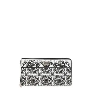 Dolce & Gabbana Dolce Gabbana Logo-plaque Zipped Wallet - Gray