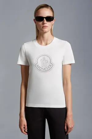 Moncler Logo Embellished Crewneck T-shirt