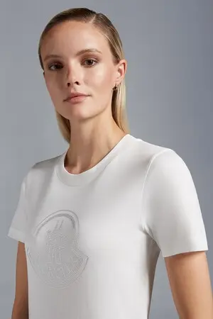 Moncler Logo Embellished Crewneck T-shirt