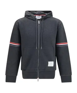 Thom Browne 4-bar Zip-up Hoodie - No
