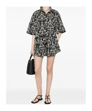 Pinko Bema Printed Drawstring Shorts
