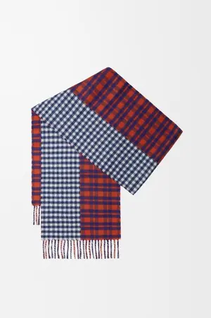 Loewe Cosima Von Bonin Checked Fringed Scarf