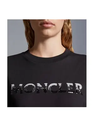 Moncler Logo Embellished Crewneck T-shirt