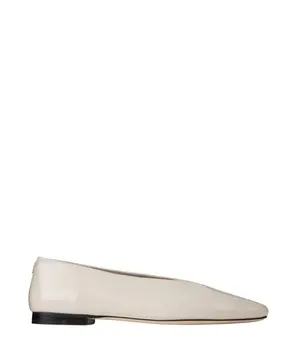 JIMMY CHOO Soft Shiny Biker Leather Flats