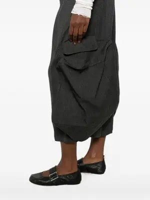 Comme Des Garçons Draped-design Cargo-pocket Trousers - No