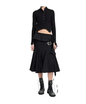 ANN DEMEULEMEESTER Nacine Serafino Lace-trim Cropped Top - Black
