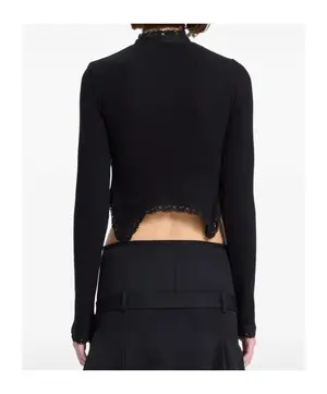 ANN DEMEULEMEESTER Nacine Serafino Lace-trim Cropped Top
