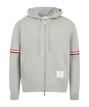 Thom Browne Long-sleeves Hoodie - Light Gray