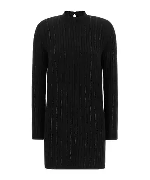 TWINSET Mock Neck Knit Mini Dress