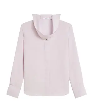 Givenchy Shirt In Silk With Deconstructed Collar - Light Pink