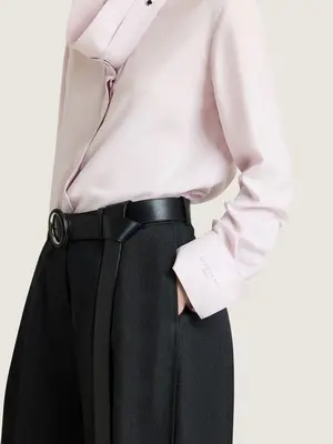 Givenchy Shirt In Silk With Deconstructed Collar