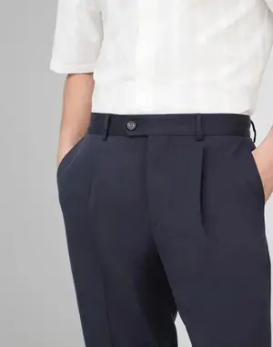 Brunello Cucinelli Mid-rise Tapered Silk Chinos