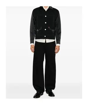 Junya Watanabe X Levi's Contrast-panel Contrast-stitch Jacket - Black
