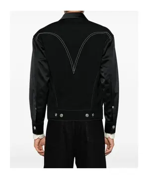 Junya Watanabe X Levi's Contrast-panel Contrast-stitch Jacket - Black
