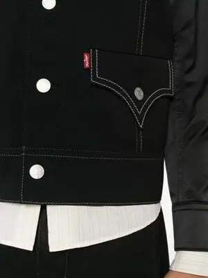 Junya Watanabe X Levi's Contrast-panel Contrast-stitch Jacket - Black
