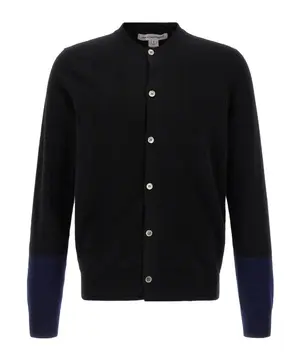 Comme Des Garçons Long-sleeve Knit Cardigan - Black