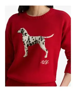 Ralph Lauren Riednee Dog-intarsia Sweater