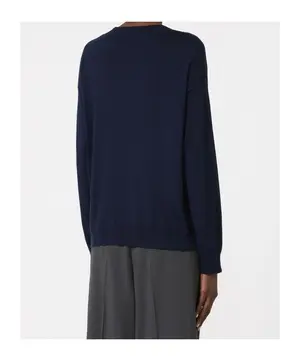Max Mara Soft Wool And Cashmere Sweater Navy