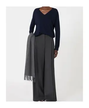Max Mara Soft Wool And Cashmere Sweater Navy