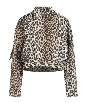 GANNI Leopard-print Casual Jacket