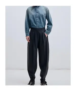 DARKPARK Taylor Wool Sailor Trousers - Black