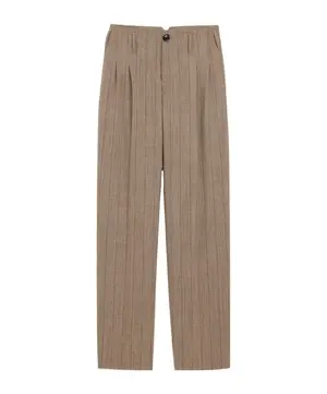 AMI Paris Wool Striped Two-pleats Trousers