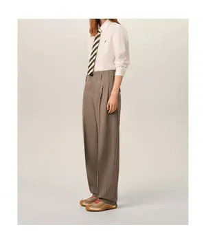 AMI Paris Wool Striped Two-pleats Trousers