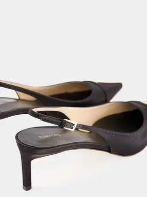 TOM FORD Crystal-embellished Slingback Pumps