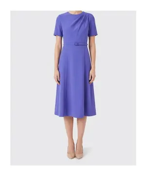 Carolina Herrera Draped Belted Midi Dress