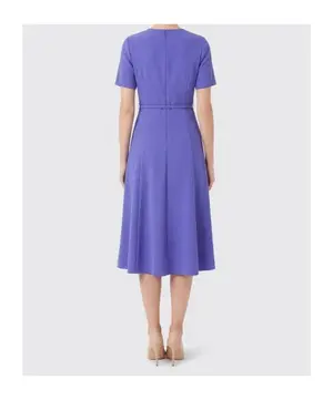Carolina Herrera Draped Belted Midi Dress