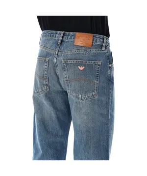 Emporio Armani Faded Straight-leg Jeans