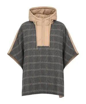 TWINSET Hooded Quilted Cape