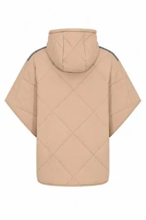 TWINSET Hooded Quilted Cape