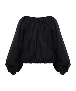 BY MALENE BIRGER Semara Puff Sleeves Top - Black