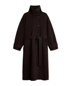 Soeur James Belted Long Coat - Brown