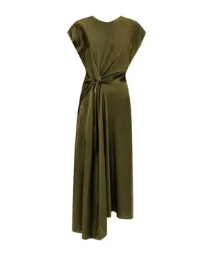 Victoria Beckham Aria Draped Midi Dress