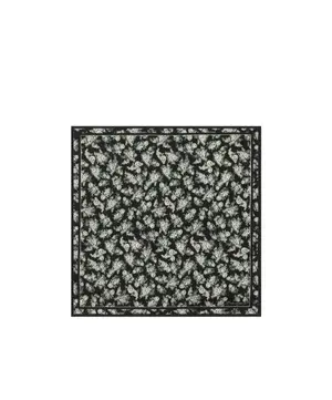 Dolce & Gabbana 50x50 Small Flower Bouquet-print Silk Twill Scarf - Black