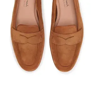 Santoni Round-toe Penny Loafers - Brown