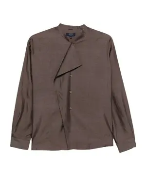 Soeur Stand Collar Asymmetric Shirt