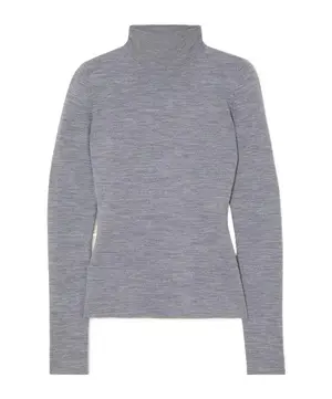 Gabriela Hearst May Wool, Cashmere And Silk-blend Turtleneck Sweater - Gray