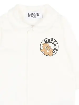 Moschino Teddy Bear Peter Pan-collar Babygrow