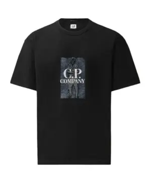 C.P. COMPANY Logo-print T-shirt - Black