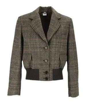Aspesi Check-pattern Virgin Wool Jacket - No