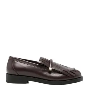JIMMY CHOO Leather Loafers With Tassel Details