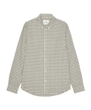 LES DEUX Check-pattern Button-down Shirt - Brown