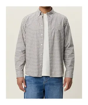 LES DEUX Check-pattern Button-down Shirt