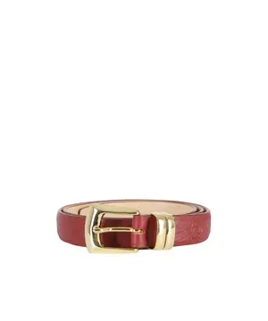 Magda Butrym Embossed Leather Belt - Red