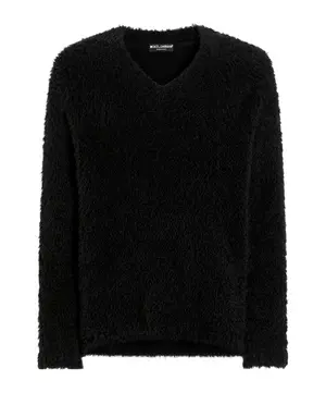 Dolce & Gabbana Dolce Gabbana V-neck Knitted Sweater - Black